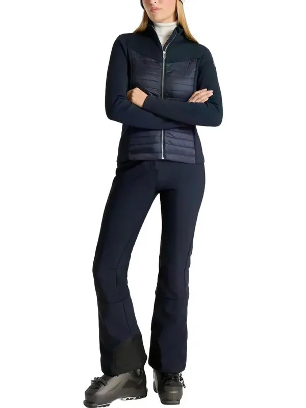 Fusalp Asponita Quilted Paneled High Neck Zip Jacket - Blue
