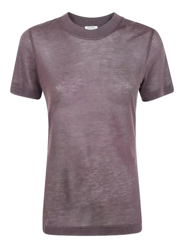 Filippa K Sheer Short-sleeve T-shirt - Brown