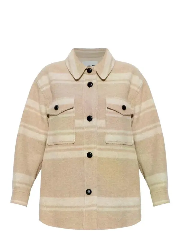 MARANT ETOILE Harveli Horizontal-stripe Shirt - Neutrals