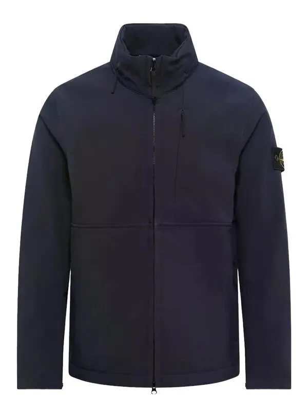 Stone Island Soft Shell-r Jacket With E.dye® Technology - Blue