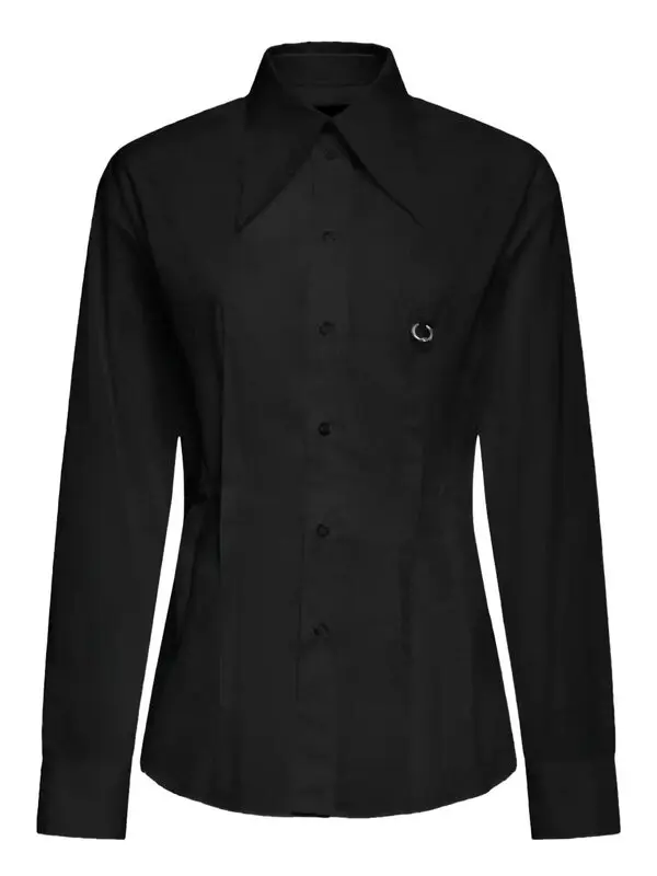 John Richmond Large Collar Shirt - Black