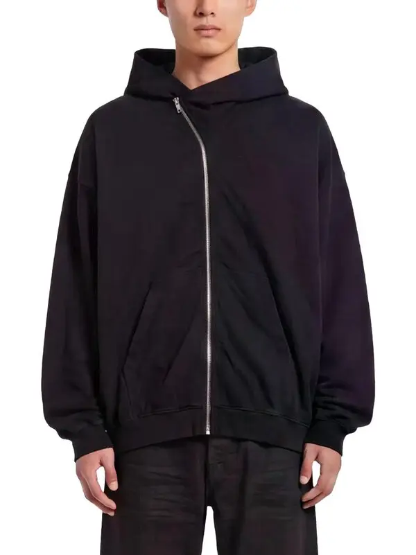 Rick Owens Asymmetric Zip-up Hoodie - Black