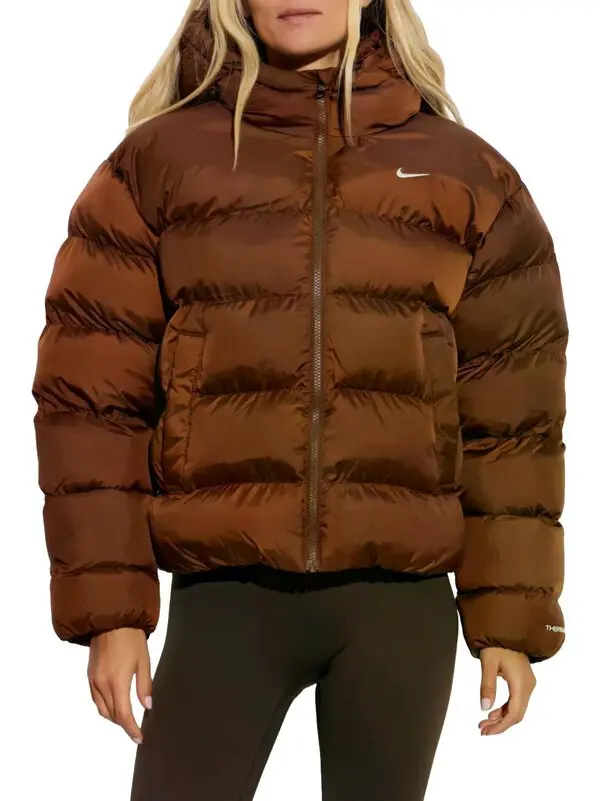 Nike Therma-fit Hooded Puffer Jacket - Brown