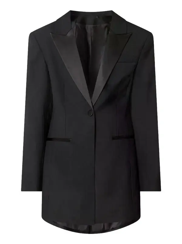SELECTED Miya Satin-lapel Blazer - Black