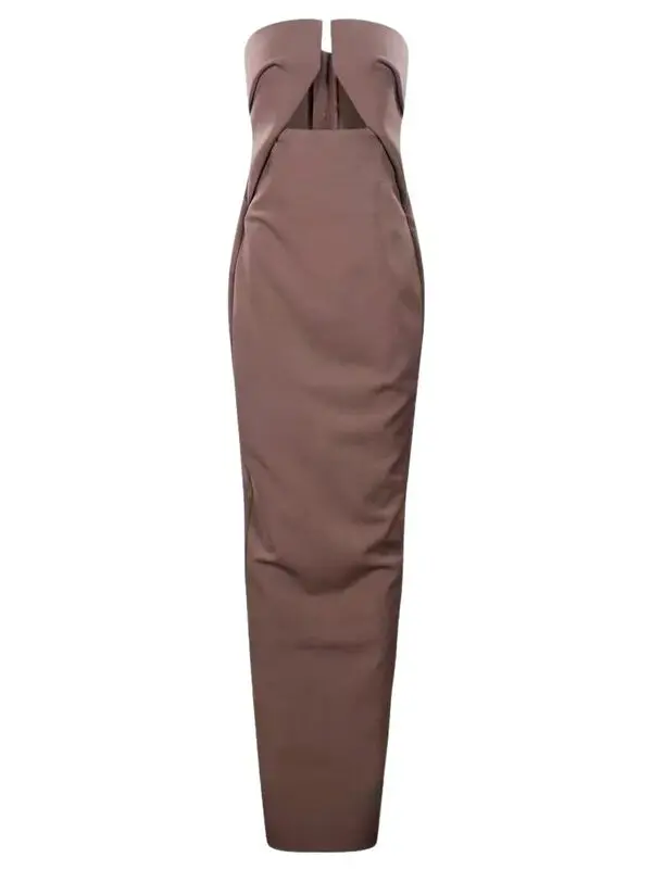 Rick Owens Strapless Cut-out Maxi Dress - Red