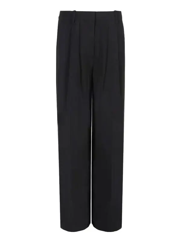 Co Pleated Wide-leg Trousers - Black