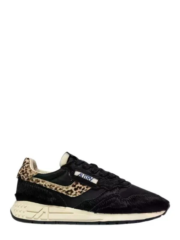 AUTRY Reelwind Leopard-print Sneakers - Black