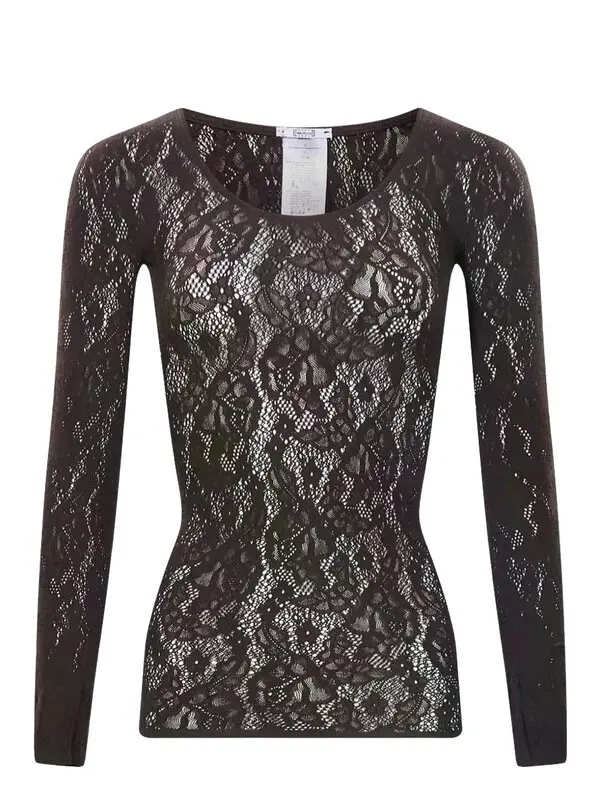 Wolford Lace Long-sleeve Top - Brown
