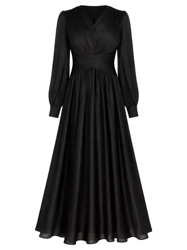 Guess Helene Pleated Maxi Dress - Black
