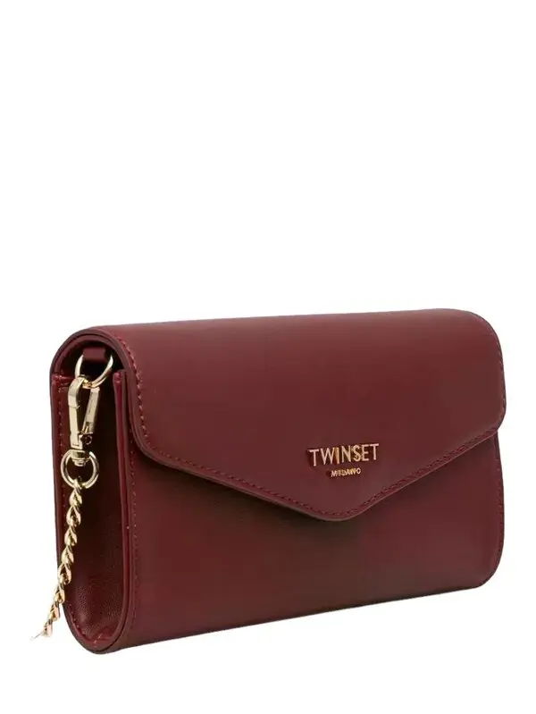 TWINSET Charm Embellished Cross Body Bag - Red