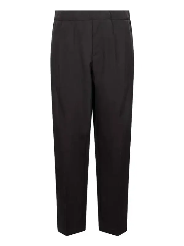 COSTUMEIN Elasticated Waistband Pressed-crease Trousers - Brown