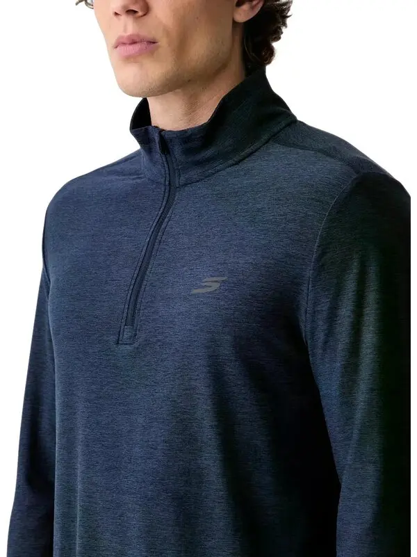 Sketchers Go Dri Quarter-zip Sweatshirt - Blue