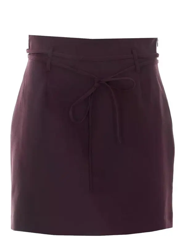 TWINSET Belt Detail Mini Skirt - Purple
