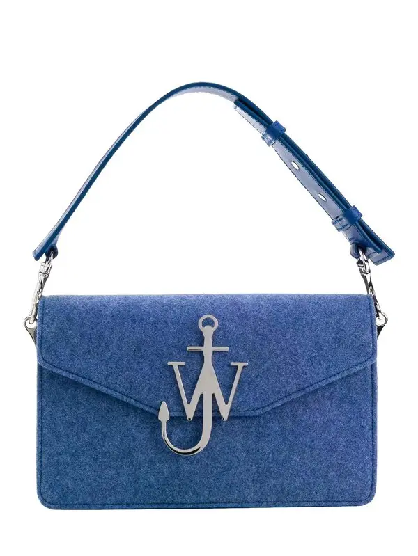 JW Anderson Royal Felt Logo Purse - Blue
