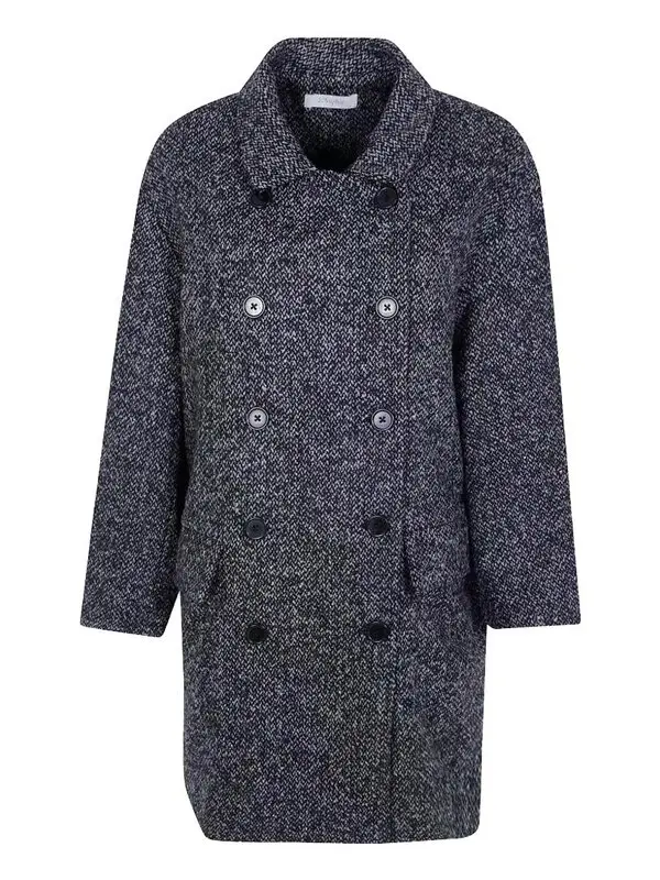 JCSOPHIE Double-breasted Wool Coat - Black