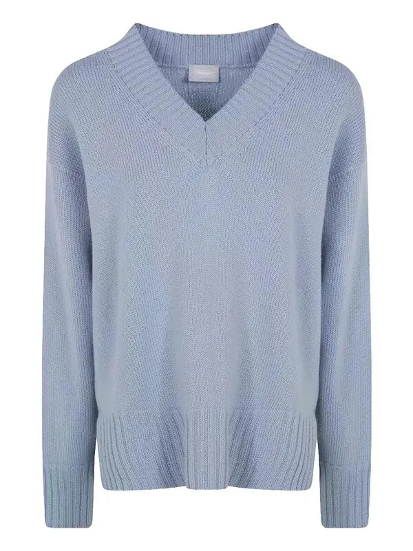 DRUMOHR Wool V-neck Sweater - Blue