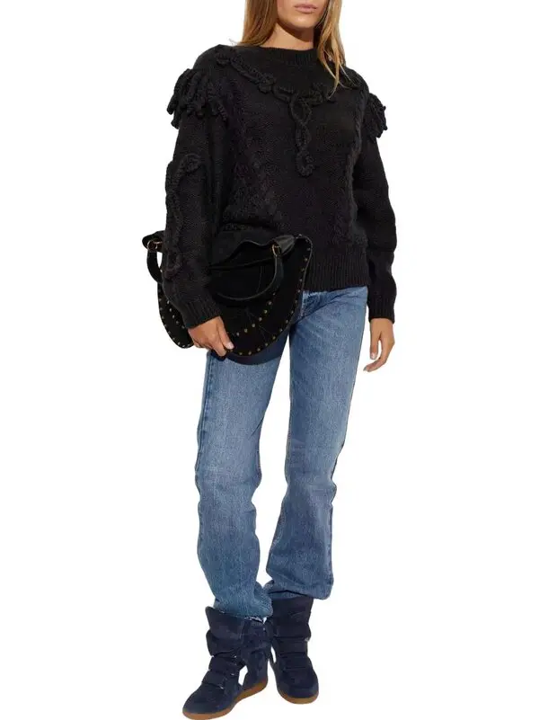 MARANT ETOILE Katria Cable-knit Sweater - Black