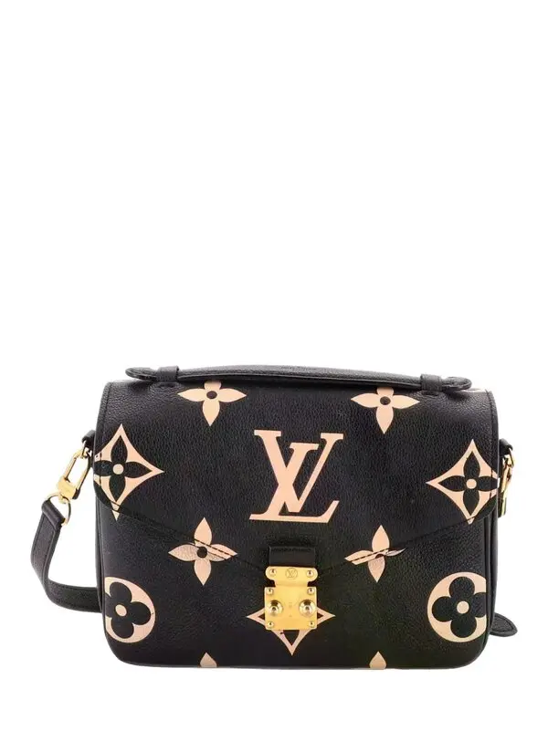 LOUIS VUITTON Pochette Metis Monogram Empreinte Giant Crossbody Bag - Black