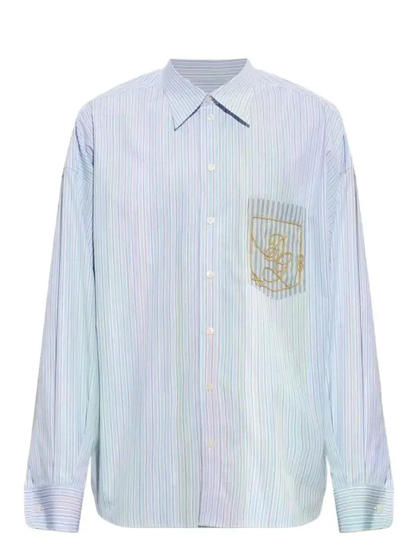 Dolce & Gabbana Striped Poplin Shirt - Blue