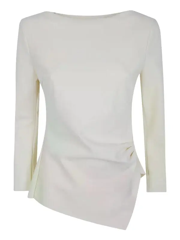 Chiara Boni La Petite Robe Ruched Asymmetric Top - Neutrals