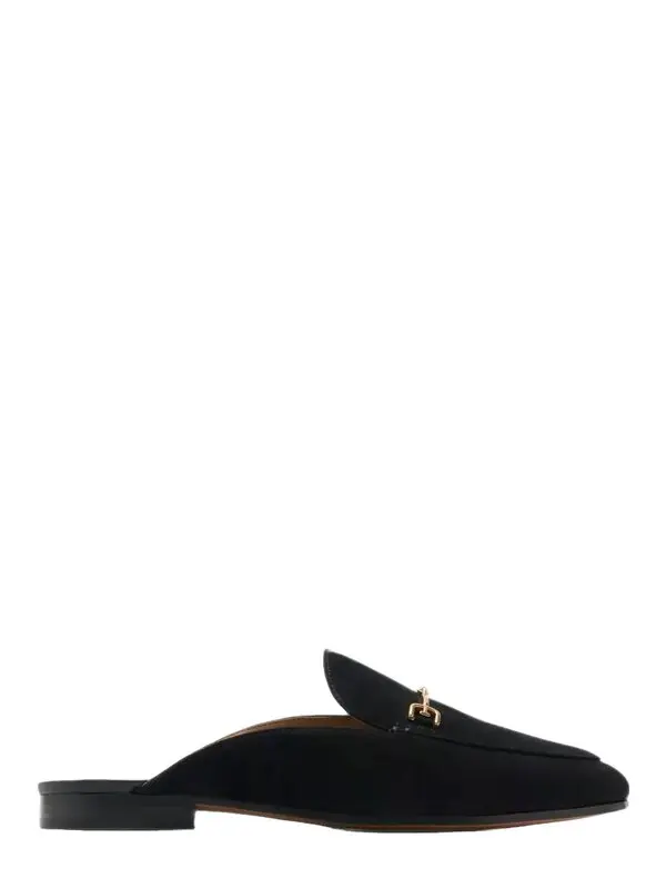 Sam Edelman Linnie Bit Horsebit Suede Loafers - Black