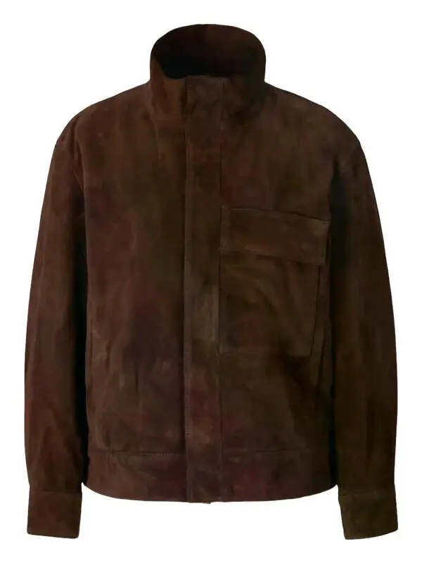 NILI LOTAN Cirque Suede Jacket - Brown