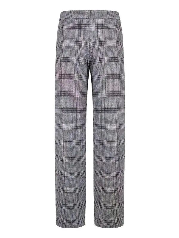 WHYCI Check-print Trousers - Grey