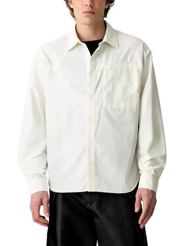 Rains Logo-embroidered Chest-pocket Shirt - White