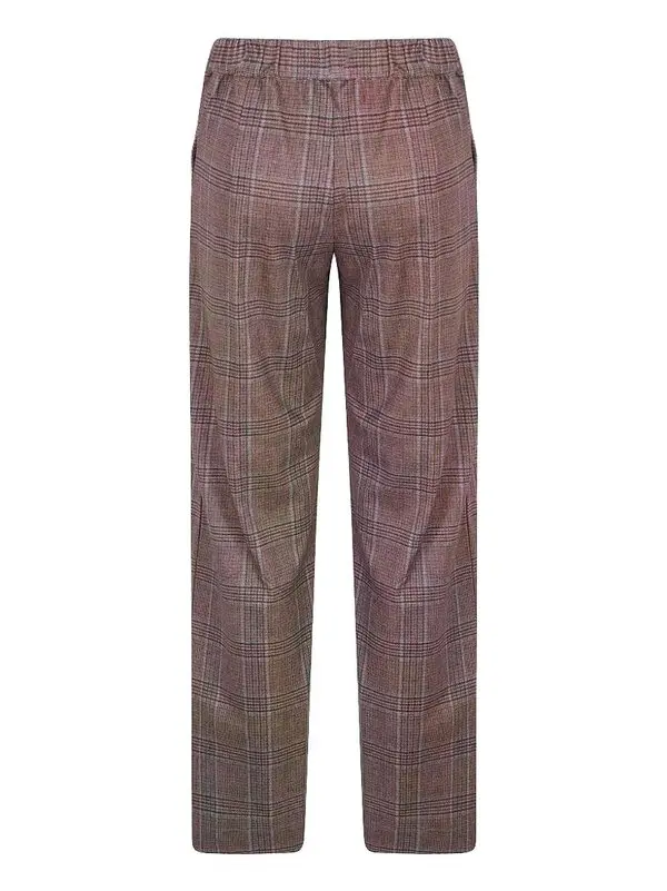 WHYCI Check-pattern Trousers - Brown