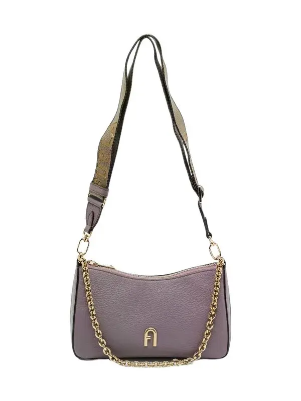 Furla Primula Pebbled Leather Crossbody Bag - Purple
