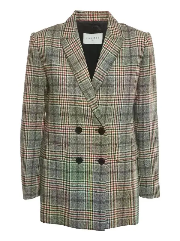 Sandro Lauryn Double-breasted Blazer - Grey