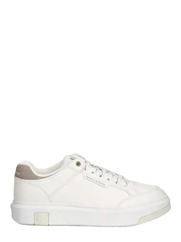 Armani Exchange Logo-plaque Platform Sneakers - White