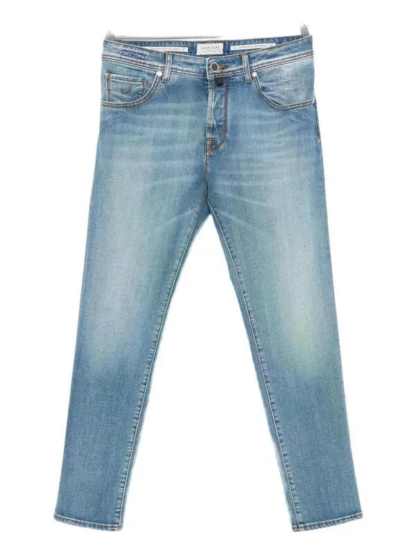 Jacob Cohen Logo Patch Straight-leg Jeans - Blue