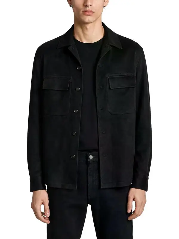 Zegna Suede Elbow-patch Jacket - Black