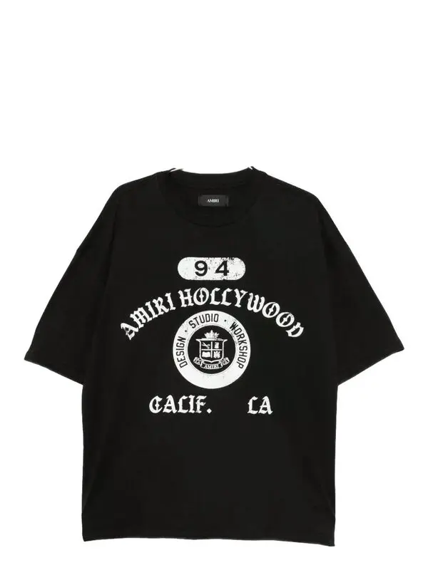 Amiri Logo-print Cotton T-shirt - Black