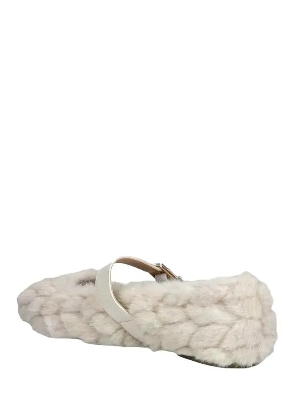 Liu Jo Synthetic Fur Ballet Flats - Neutrals