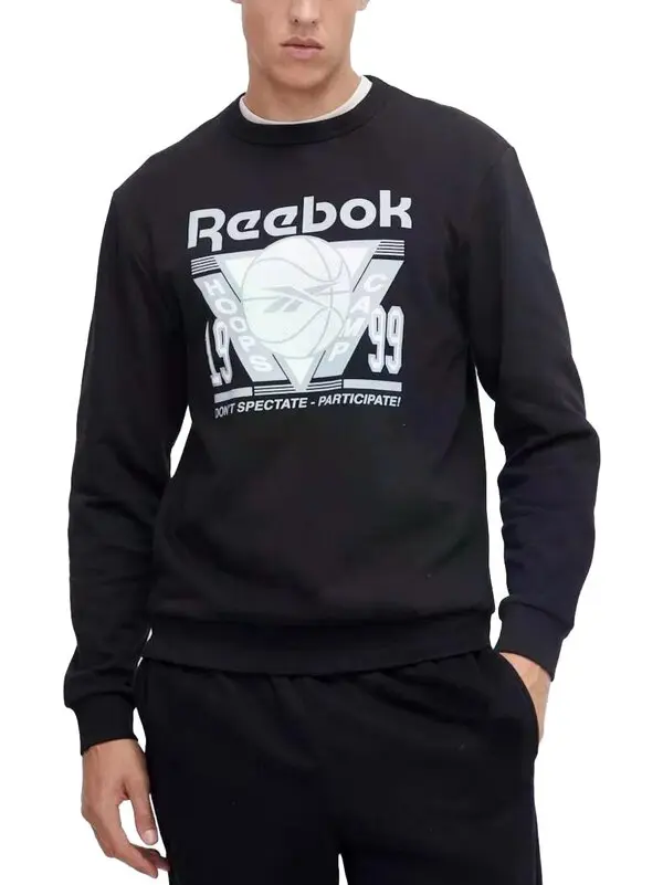 REEBOK Graphic Print Sweatshirt - Black