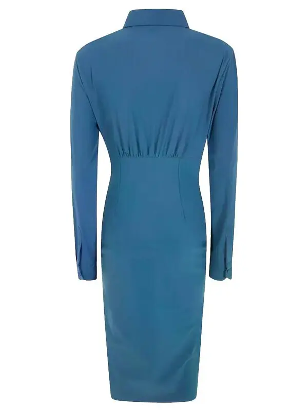 Chiara Boni La Petite Robe Long-sleeved Midi Dress - Green