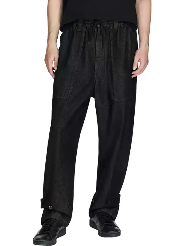 Y3 Button-strap Jeans - Black