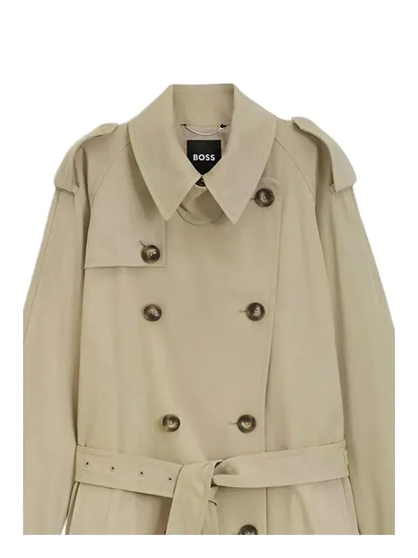 BOSS Belted Trench Coat - Neutrals