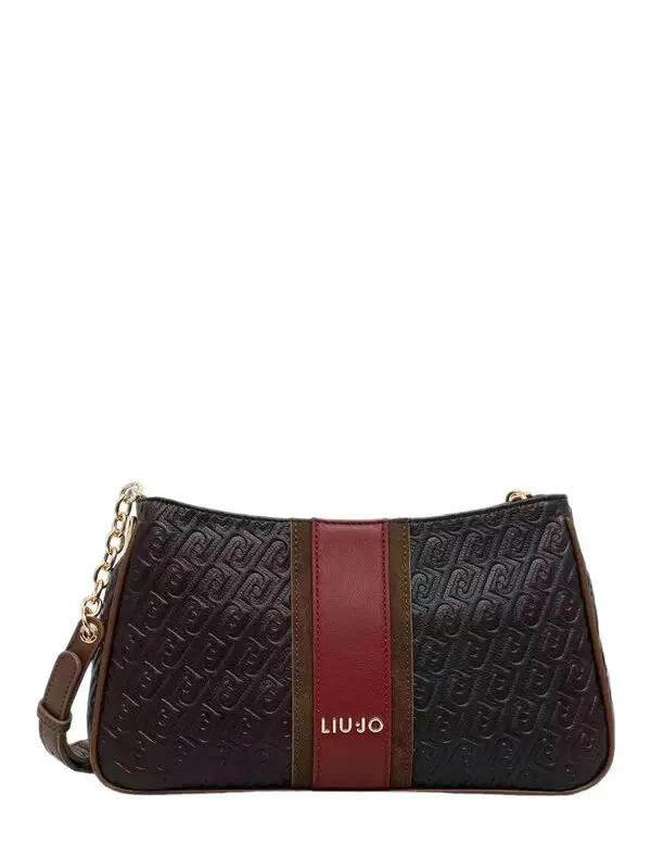 Liu Jo Logo-embossed Striped Cross-body Bag - Brown