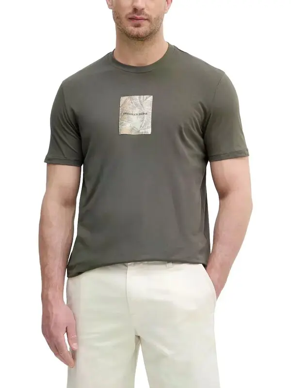 Armani Exchange Logo-patch T-shirt - Green