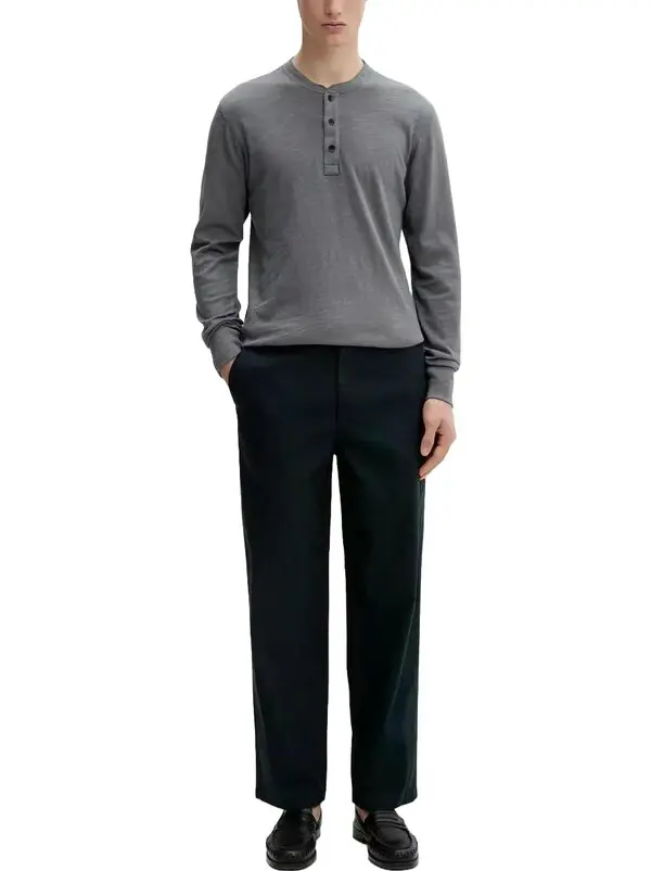 Rag & Bone Long-sleeve Henley T-shirt - Grey