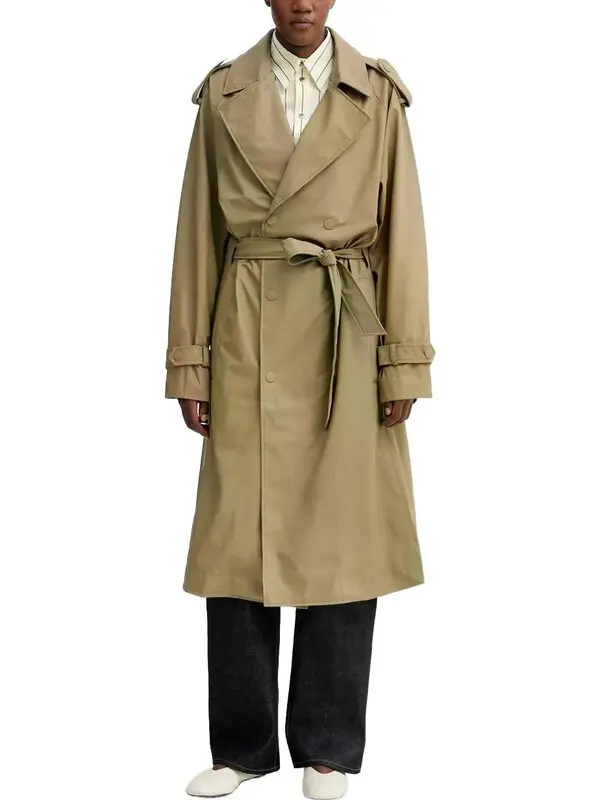 Rains Double-breasted Belted Trench Coat - Neutrals