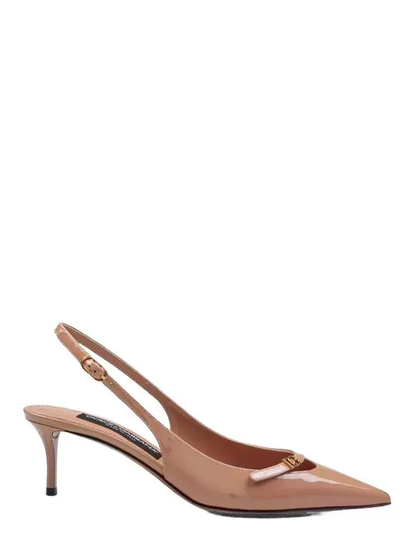 Dolce & Gabbana Patent Leather Slingback Pumps - Neutrals
