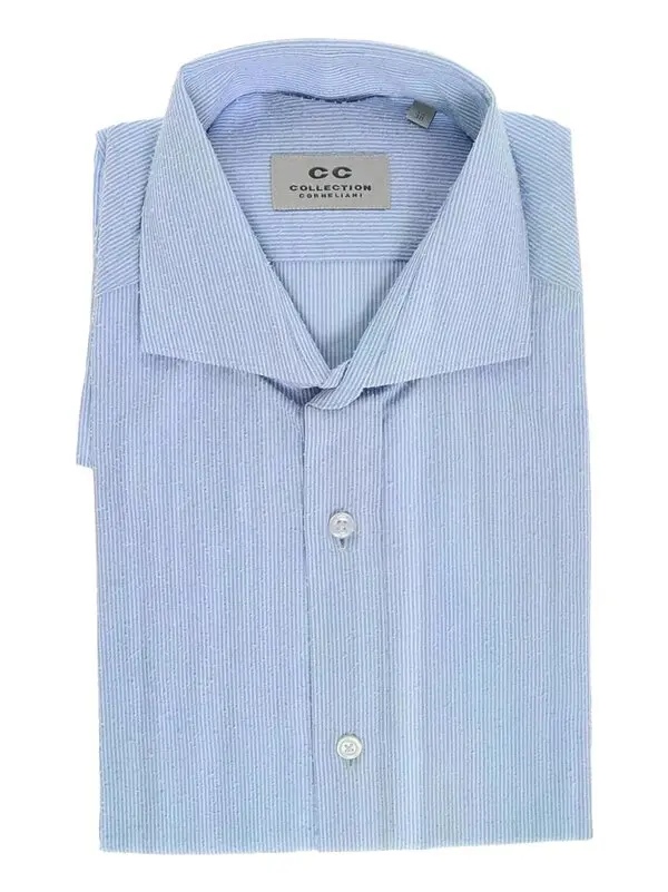 Corneliani Striped Long-sleeve Shirt - Blue