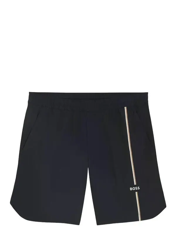 BOSS Active Tennis Shorts In Nova Fabric With Elasticated Waistband - Black