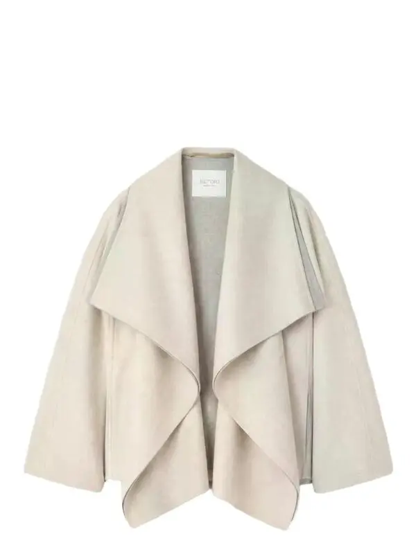 RETORI Retrore Shawl-collar Open-front Jacket - Neutrals