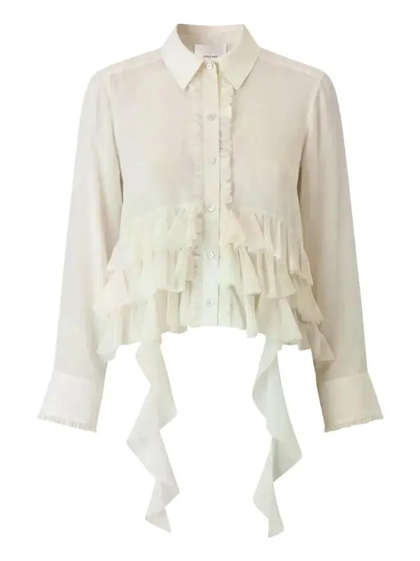 Cinq À Sept Nori Ruffled Shirt - White