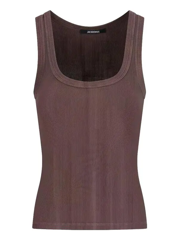 Jacquemus Grosgrain Tank Top - Brown